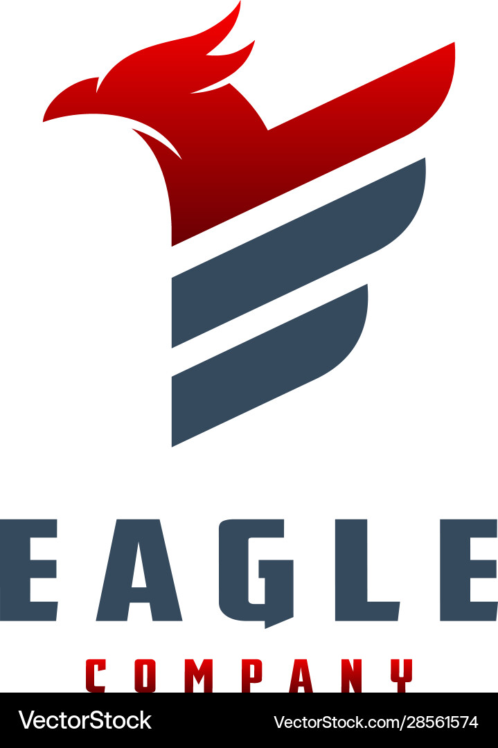 Eagle animal logo design Royalty Free Vector Image