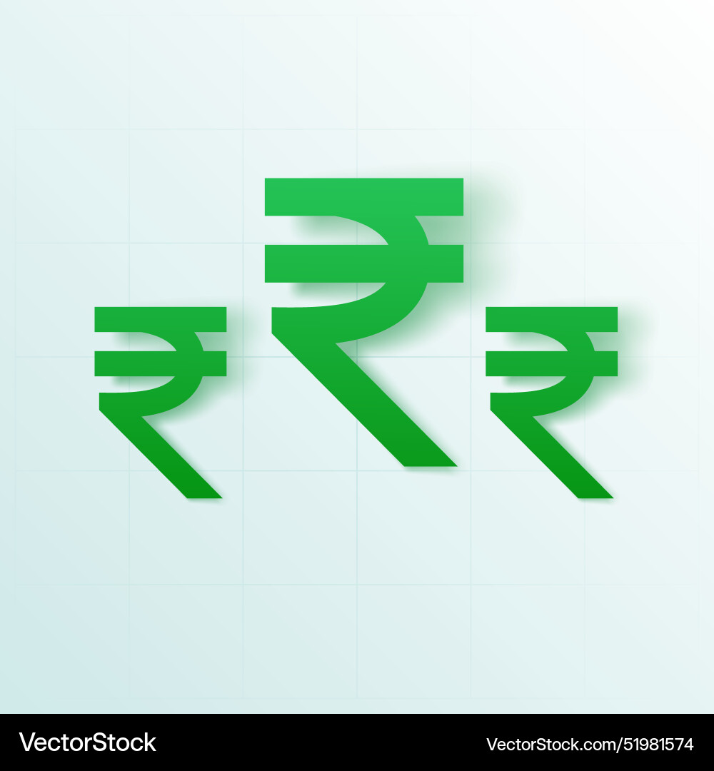 Indian digital rupee symbol background Royalty Free Vector