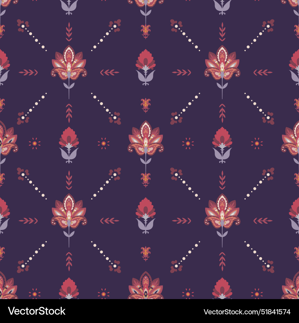 Pattern with small floral motifs Royalty Free Vector Image