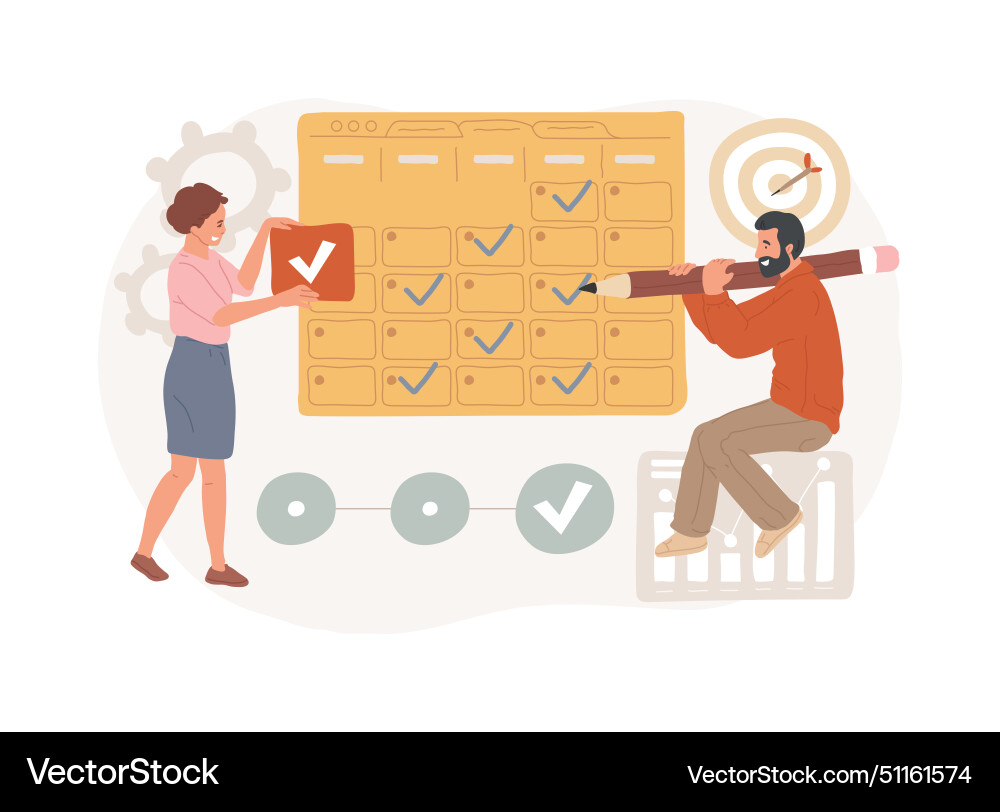 Planning isolated concept Royalty Free Vector Image