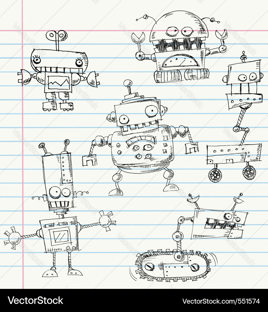 Robot Comic Vector Images (over 3,500)