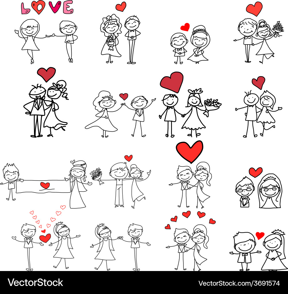 Romantic Couple Cartoon Royalty Free Vector Image
