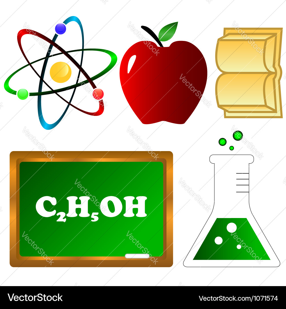 Set on a scientific subject Royalty Free Vector Image