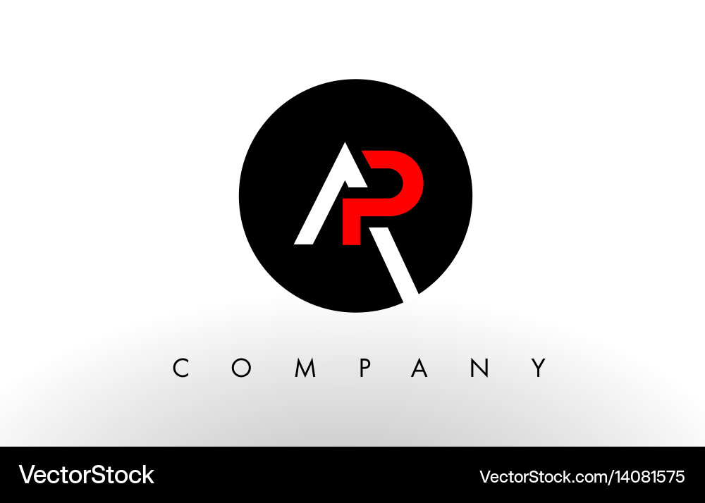 Ap logo letter design Royalty Free Vector Image