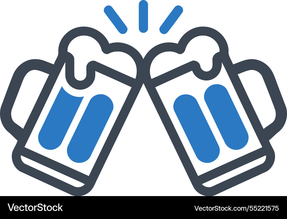 Beer toast icon Royalty Free Vector Image - VectorStock