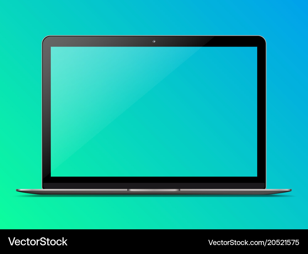 Computer note book mockup Royalty Free Vector Image