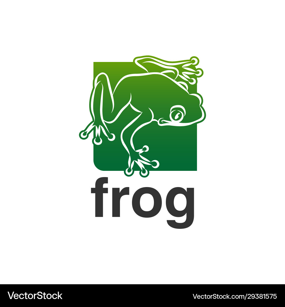 Frog logo design symbol toad Royalty Free Vector Image