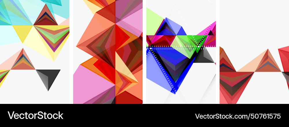 Minimalist triangular geometric clean concept Vector Image