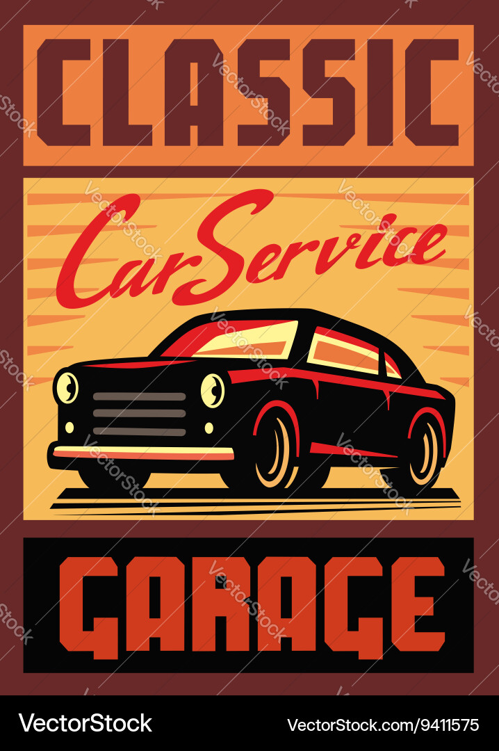 Retro car Royalty Free Vector Image - VectorStock