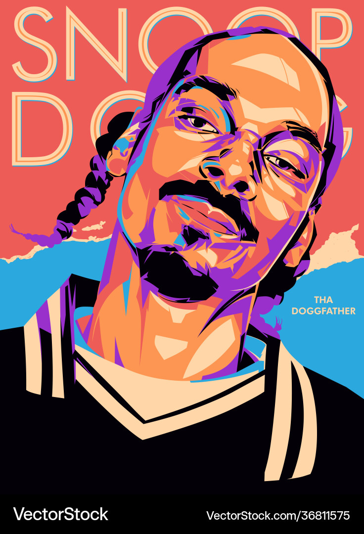 Snoop Dogg Artwork Royalty Free Vector Image - VectorStock