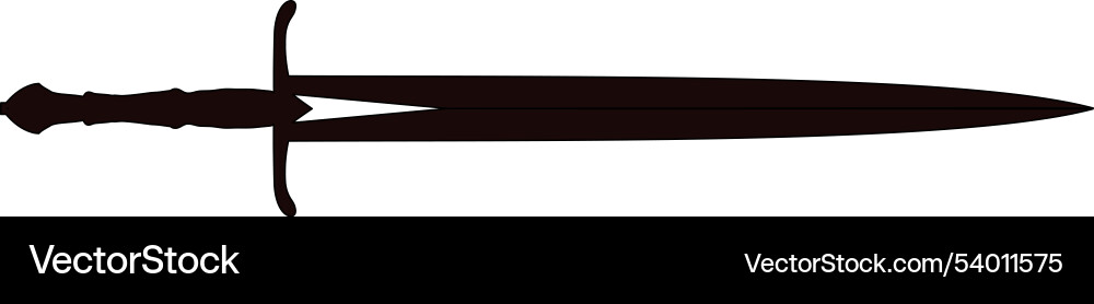 Sword silhouette - simple Royalty Free Vector Image