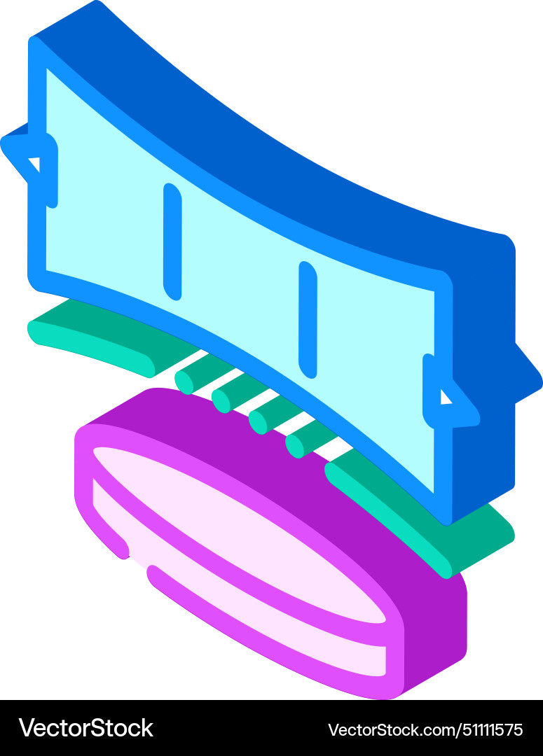 Virtual stage isometric icon Royalty Free Vector Image