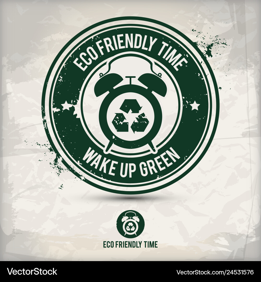 Alternative eco time stamp Royalty Free Vector Image