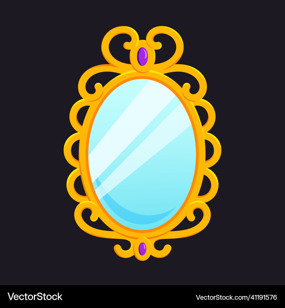 Cartoon Magic Mirror Royalty Free Vector Image