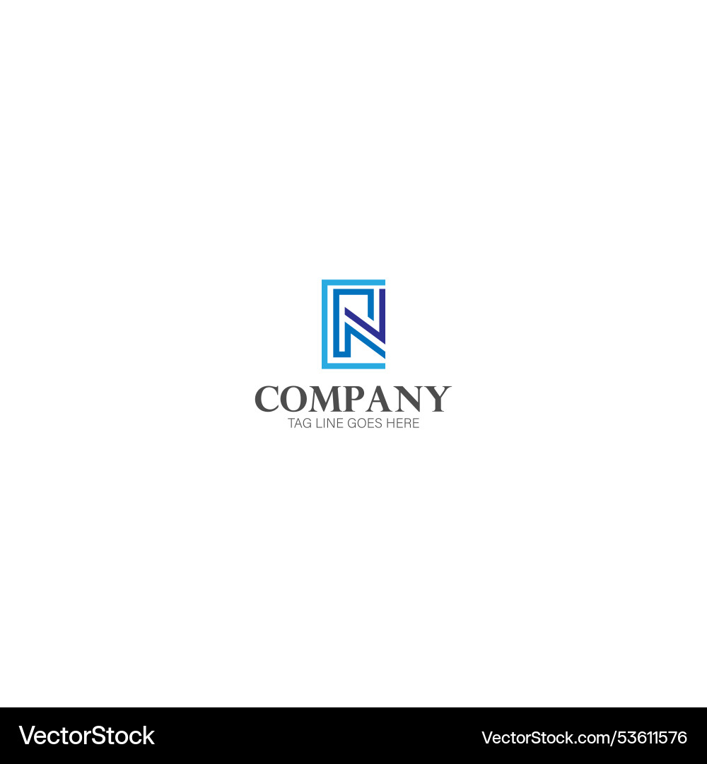 Creative monogram initials letter r n rn premium Vector Image