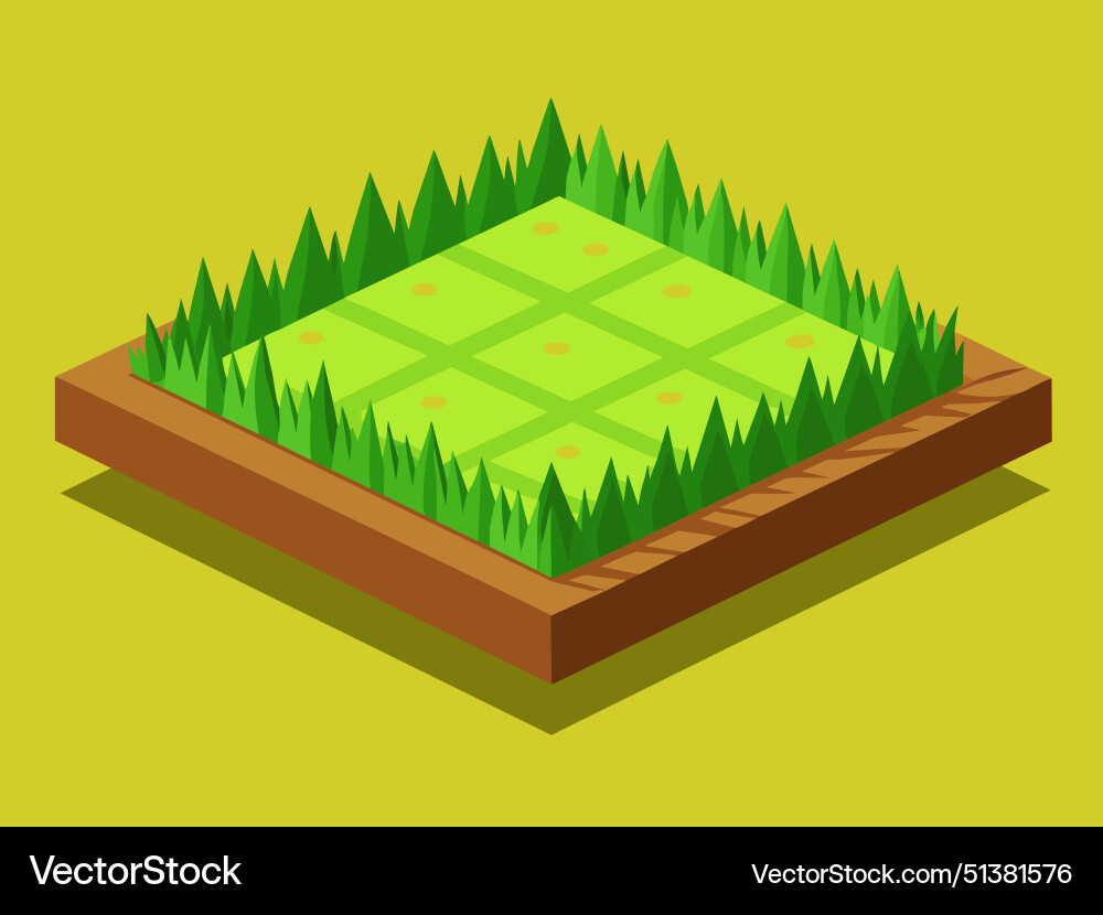 Fresh green spring grass cartoon in lengths Vector Image