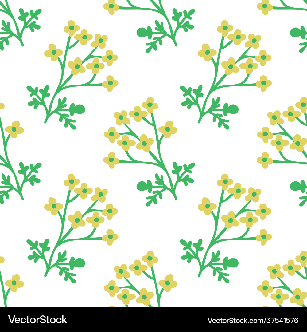 Seamless rue pattern Royalty Free Vector Image