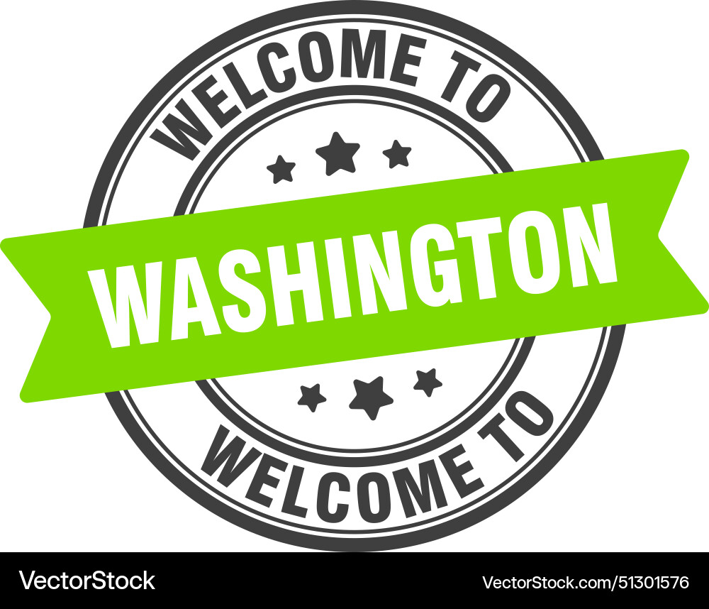 Welcome to washington stamp round sign Royalty Free Vector