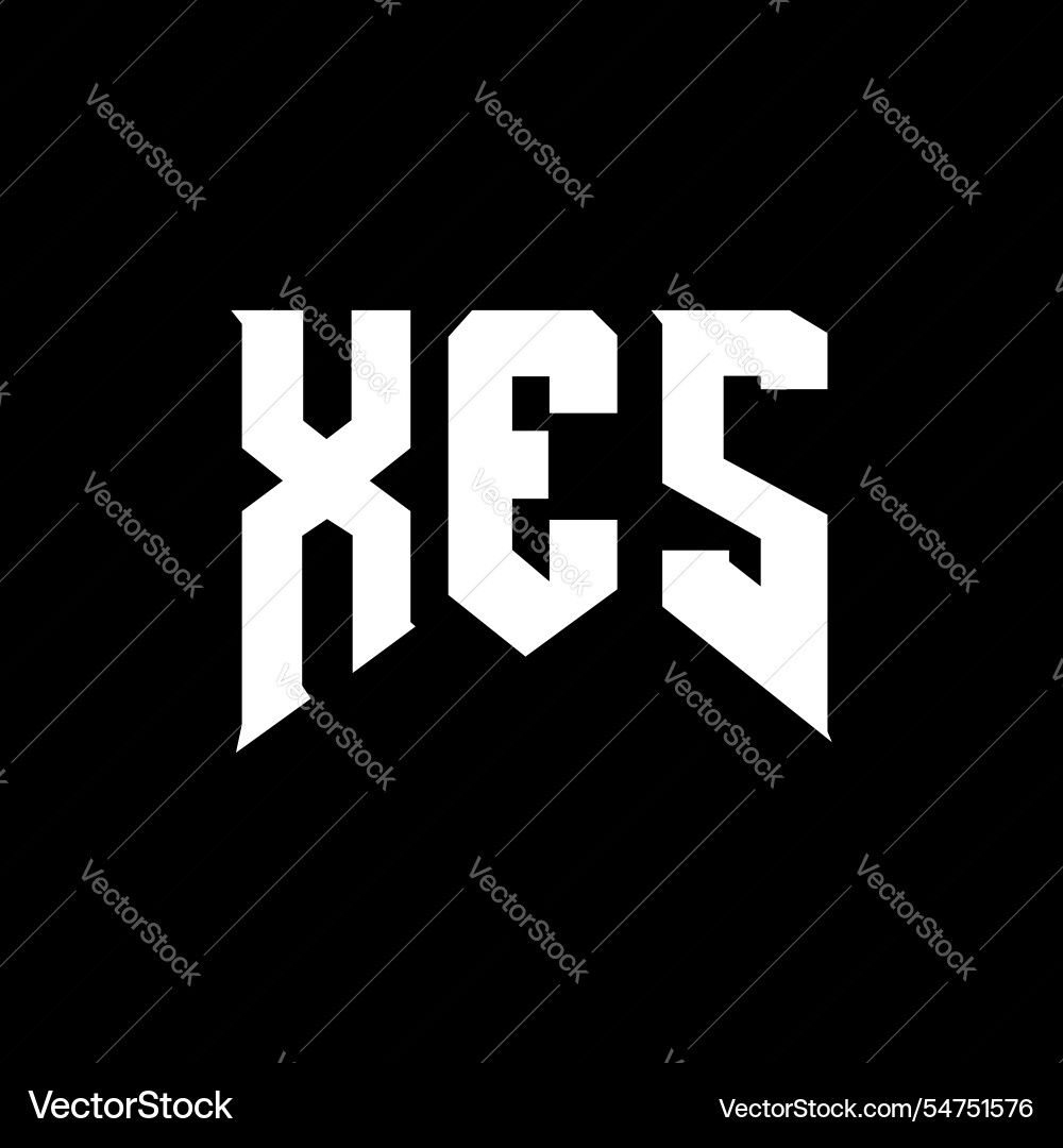 Xes letter logo design for technology company Vector Image
