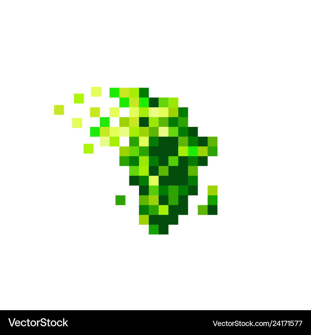 Africa bitmap 8 bit tech logo icon Royalty Free Vector Image