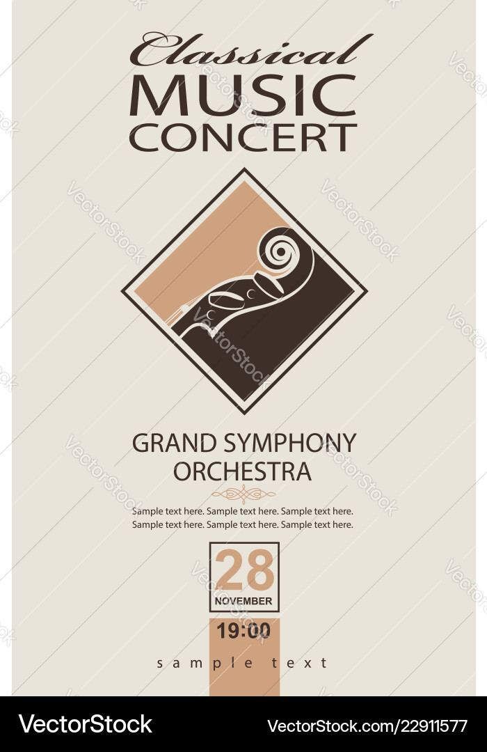 Classical concert poster Royalty Free Vector Image