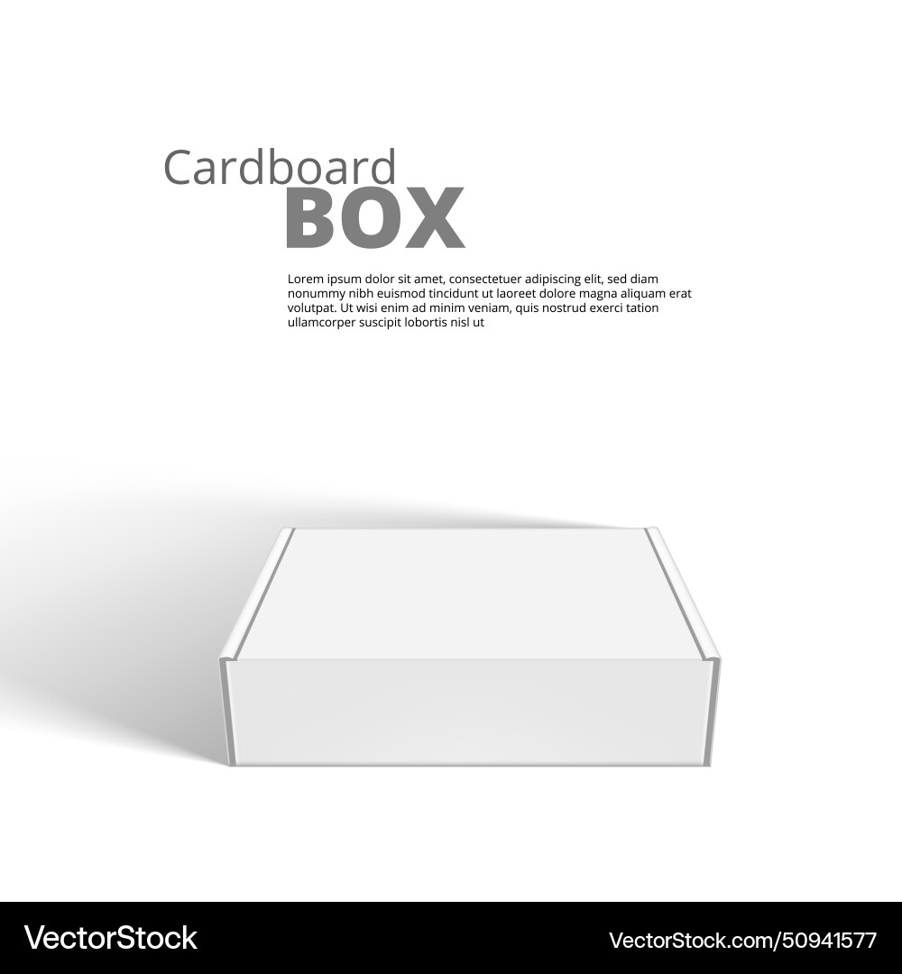 Closed Packaging Box Template Royalty Free Vector Image