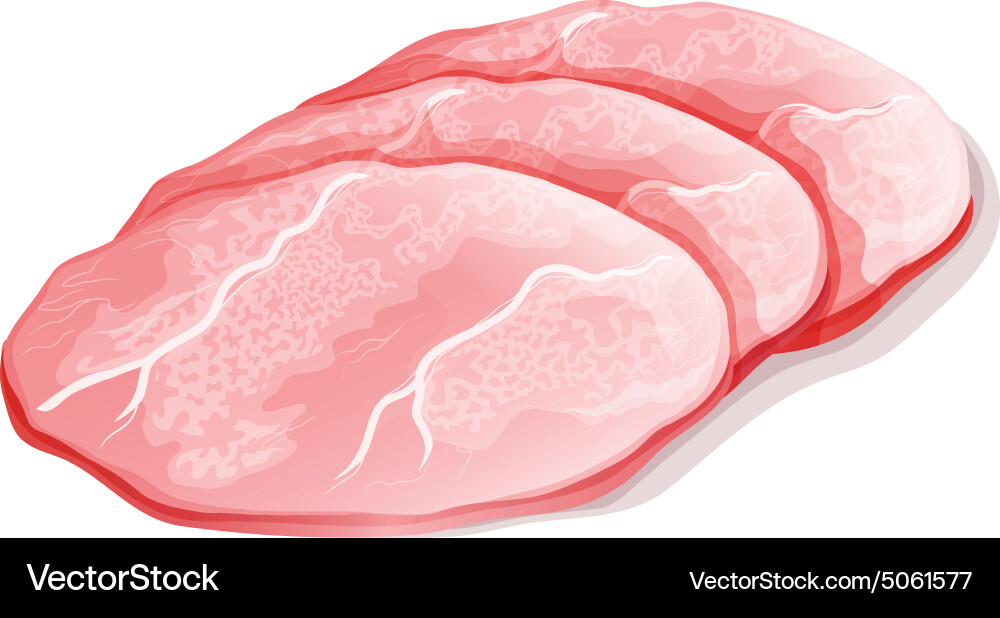 Ham slices Royalty Free Vector Image - VectorStock