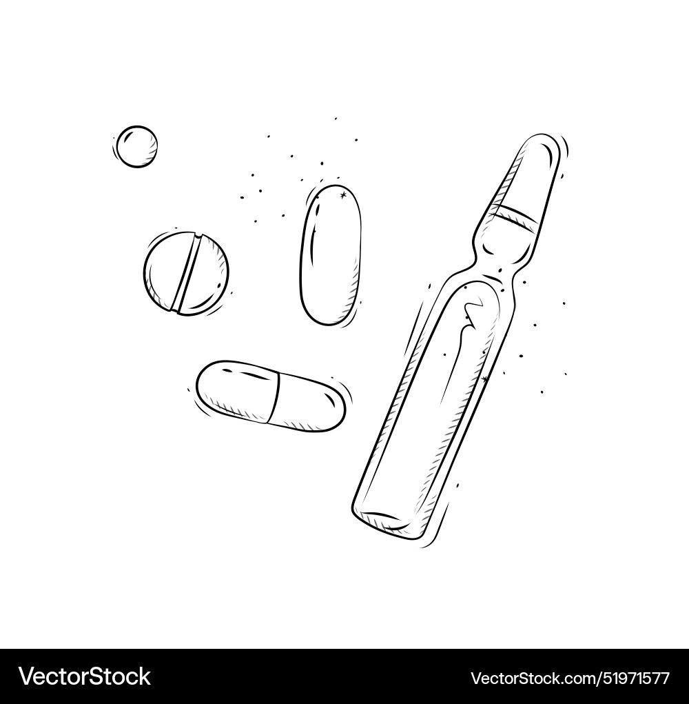 Medical forms medicines in graphic style Vector Image