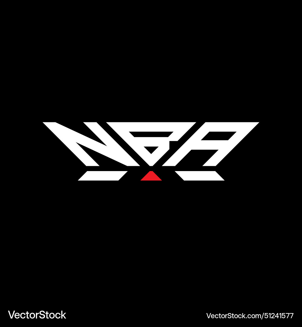 Nba letter logo design simple and modern Vector Image