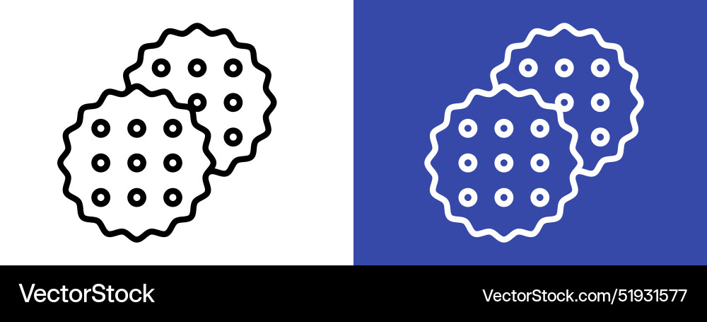 Savory crackers icon for snack foods party Vector Image