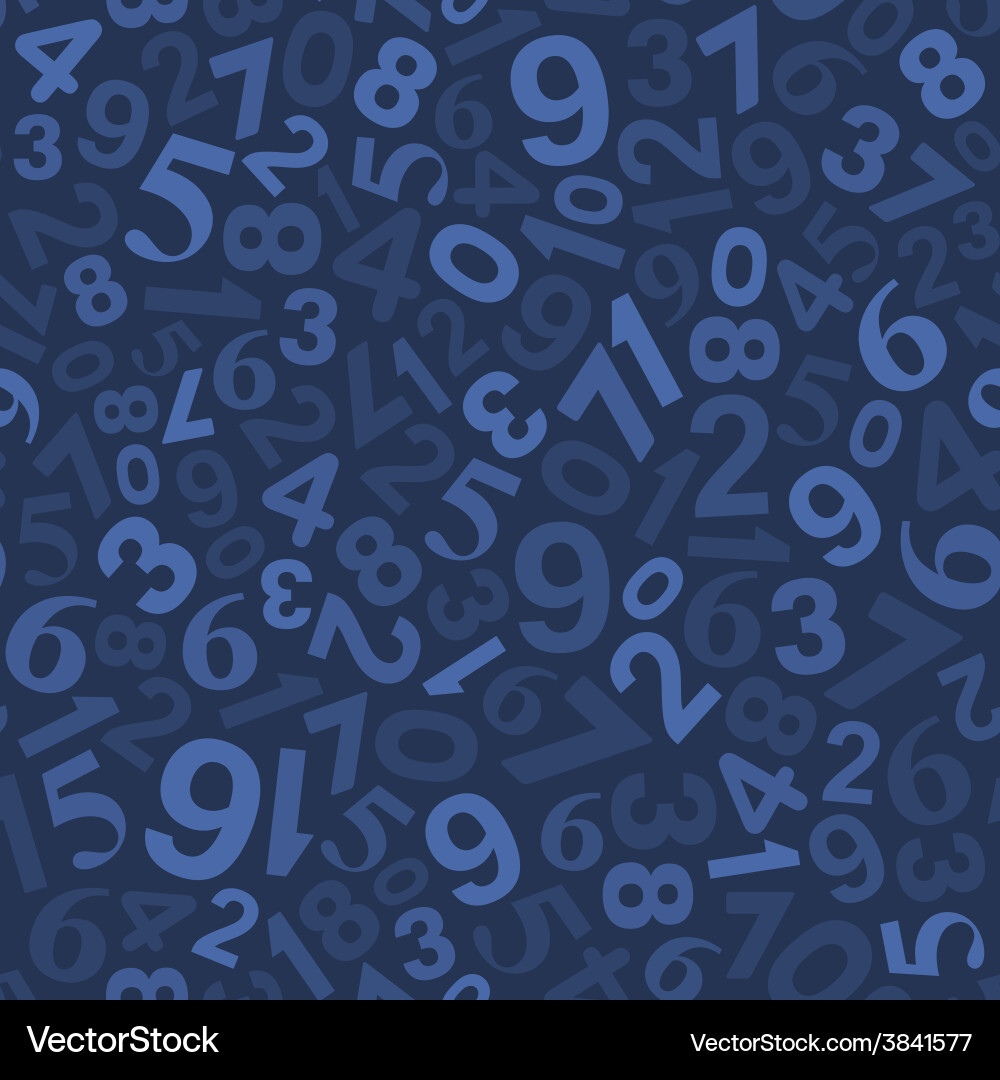 Seamless background pattern with numbers Vector Image