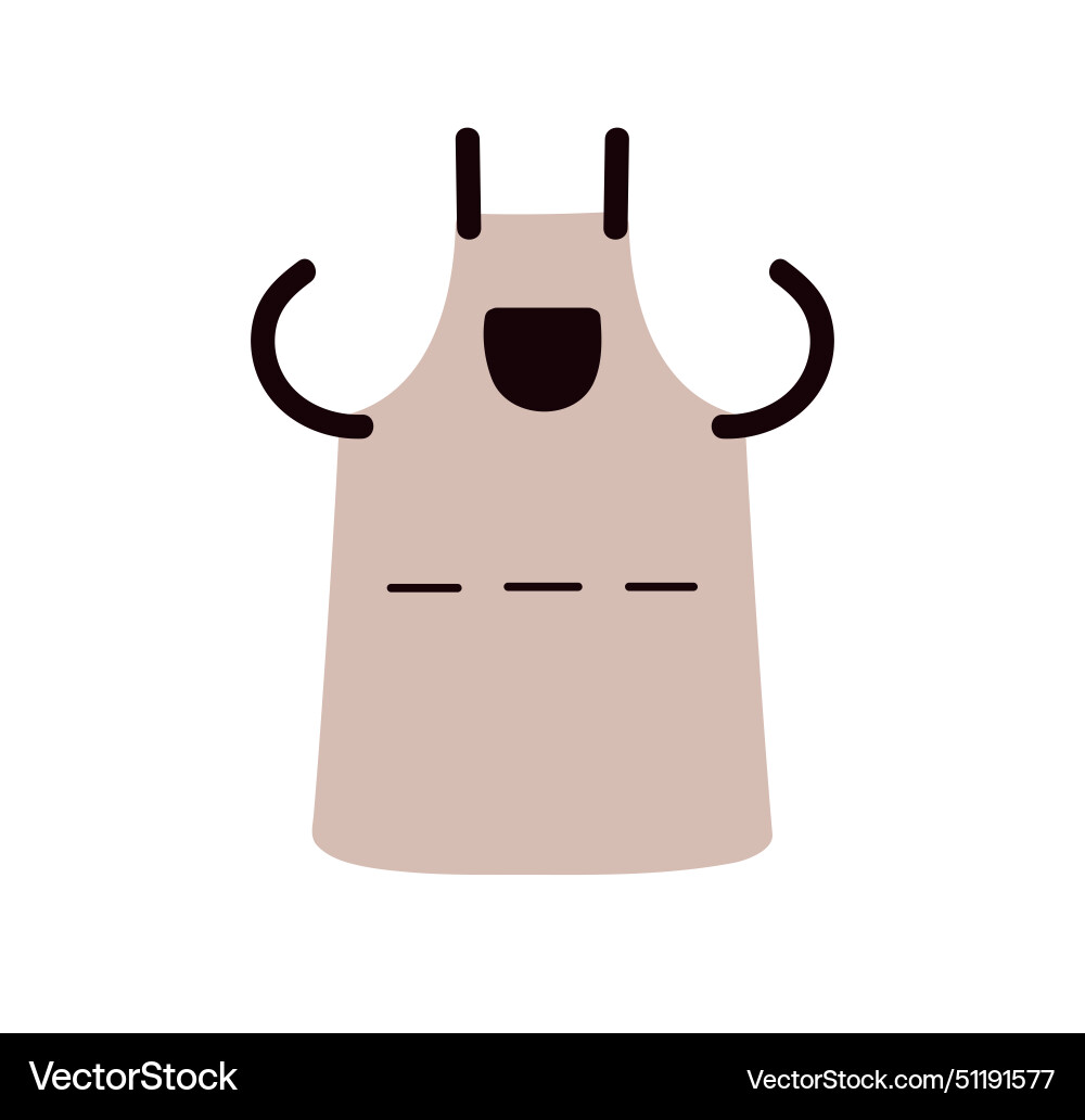 Workers protective apron with pocket industrial Vector Image