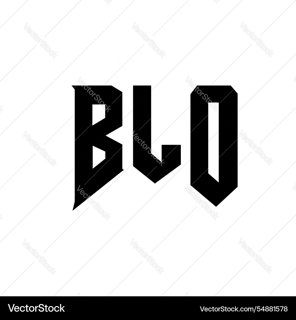 Blo letter logo design for technology company Vector Image