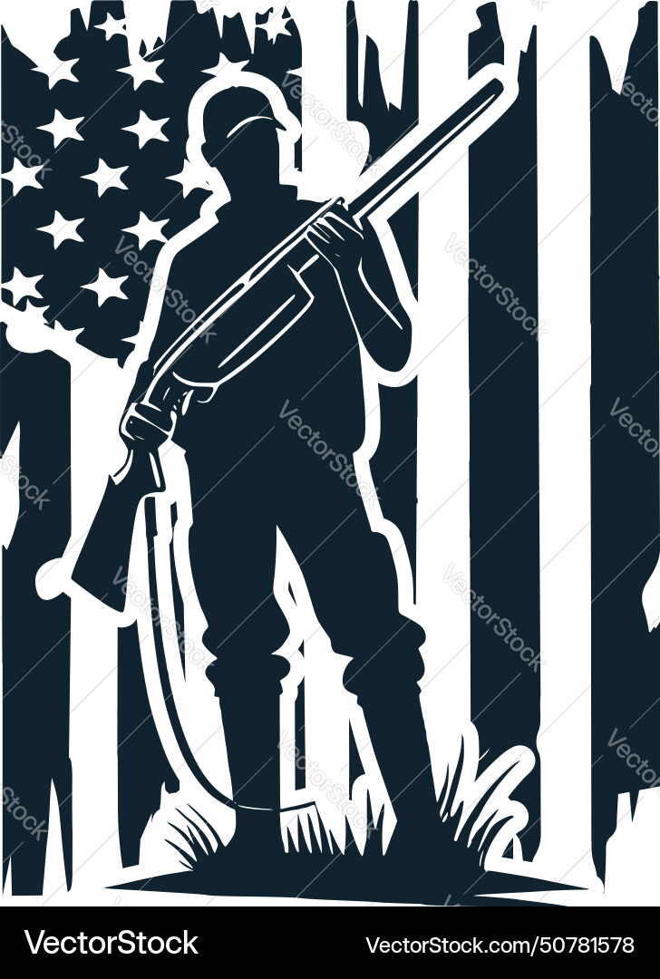 Deer flag svg jag jagd sv Lizenzfreies Vektorbild