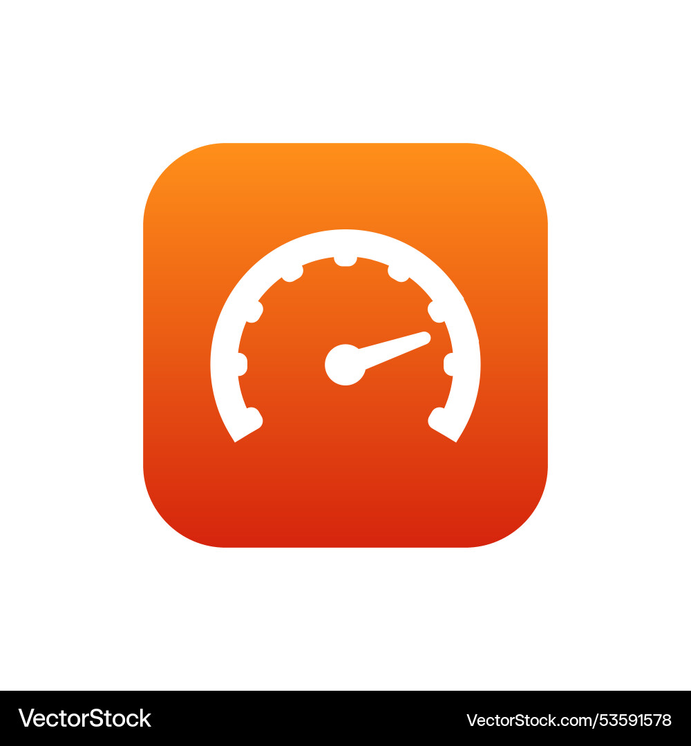 Icon der Tacho-Anwendung in orange Farbe Vektorbild