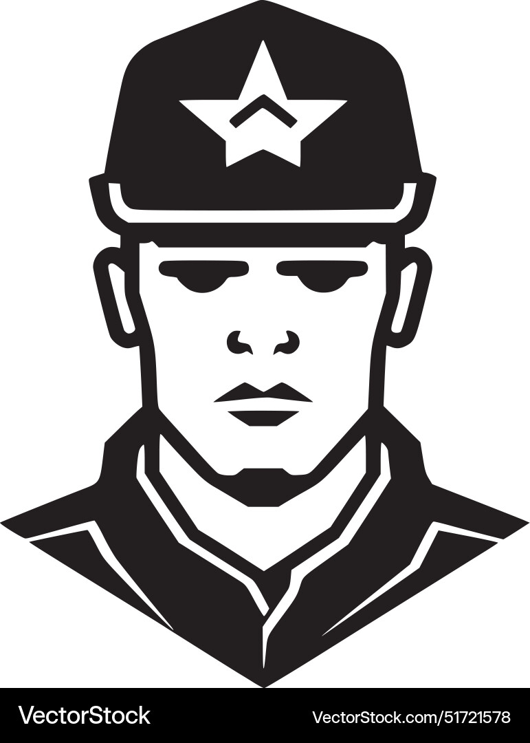 Military - minimalist and simple silhouette Vector Image