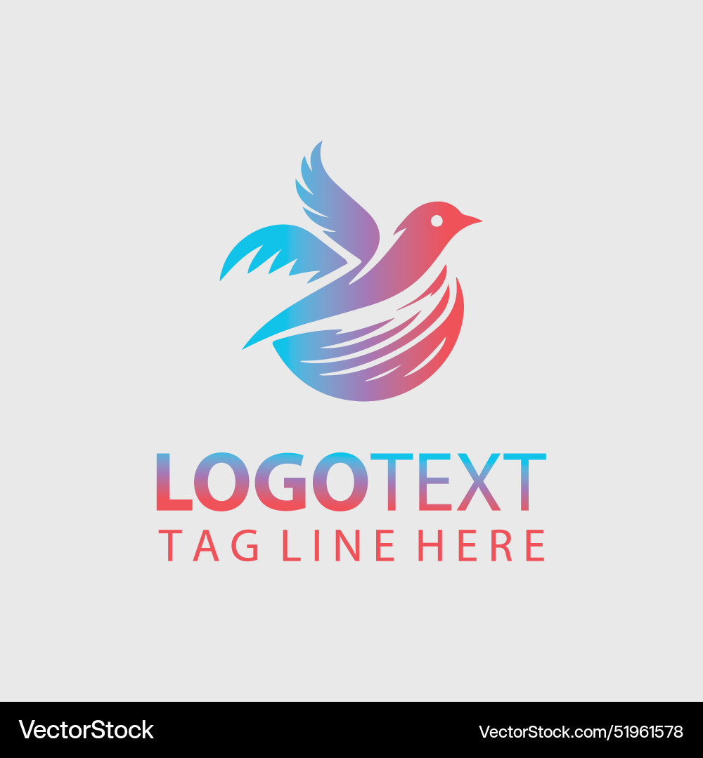 Nesting bird logo Royalty Free Vector Image - VectorStock