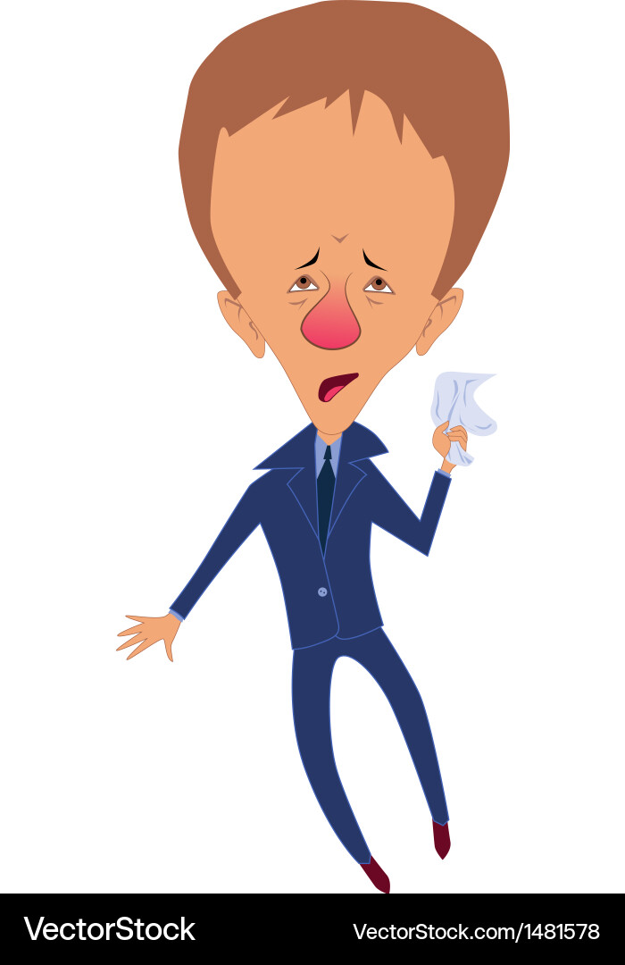 Nose congestion Royalty Free Vector Image - VectorStock