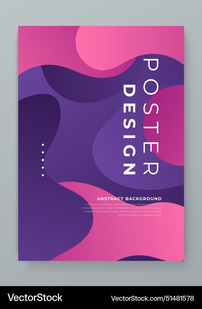 Pink and purple violet abstract gradient poster Vector Image