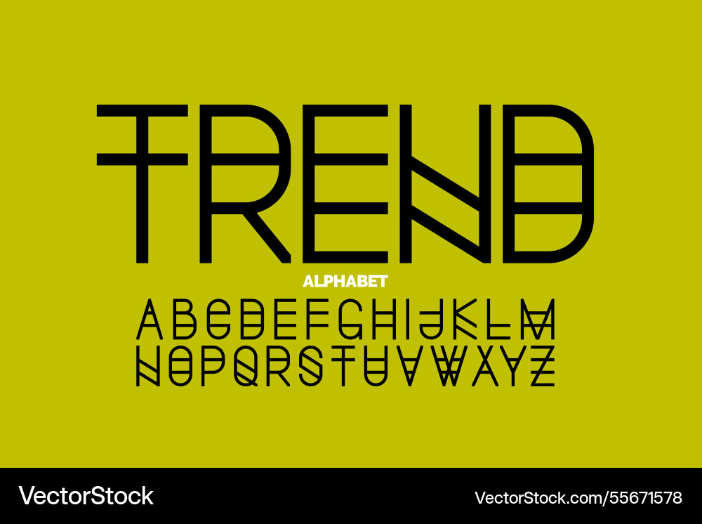 Trend modern font design alphabet letters Vector Image