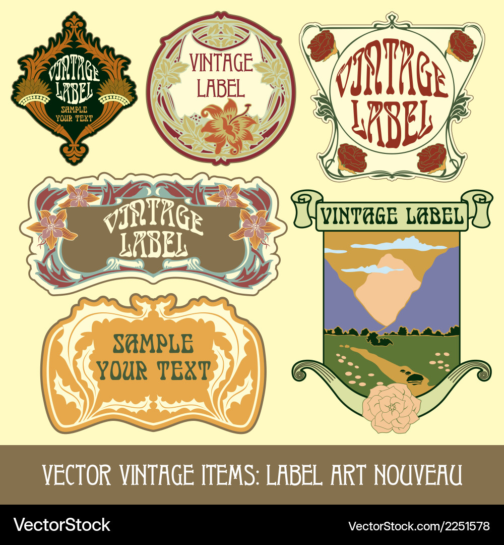Vintage items Royalty Free Vector Image - VectorStock