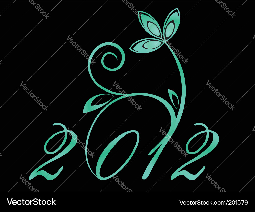 2012 year sign Royalty Free Vector Image - VectorStock