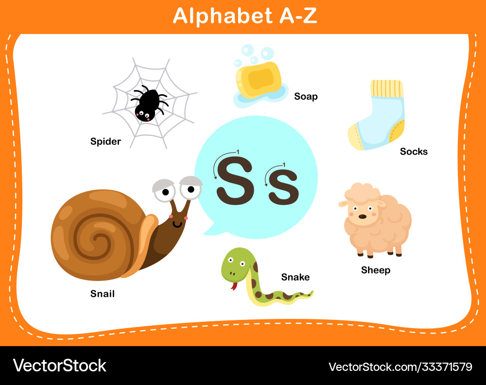Alphabet letter s Royalty Free Vector Image - VectorStock