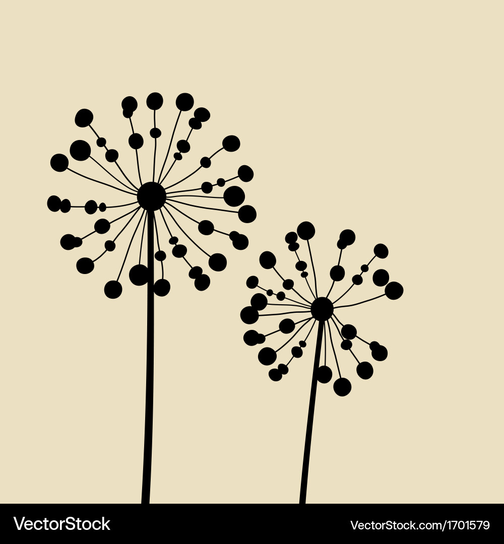 Dandelion Floral Background Royalty Free Vector Image