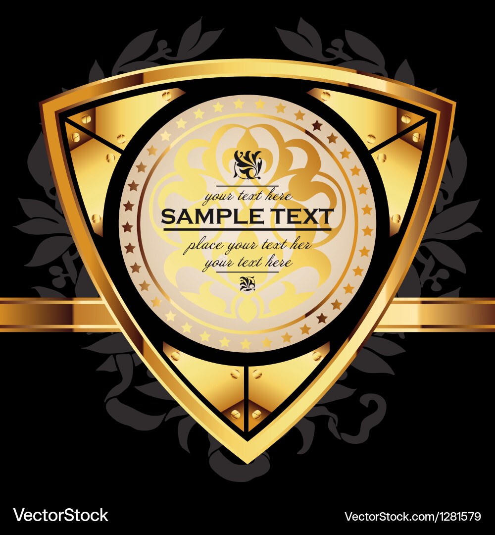 Golden frame Royalty Free Vector Image - VectorStock