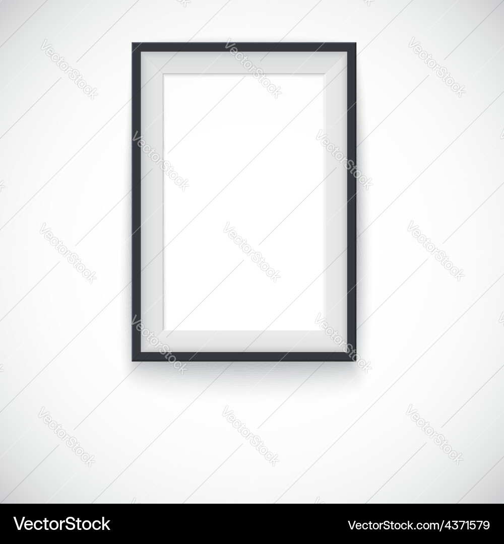 Picture wood frame vertical for image Royalty Free Vector