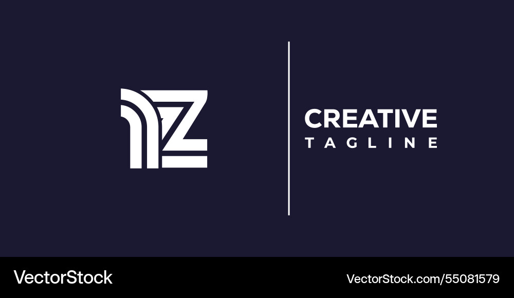 Rz abstract logo Royalty Free Vector Image - VectorStock