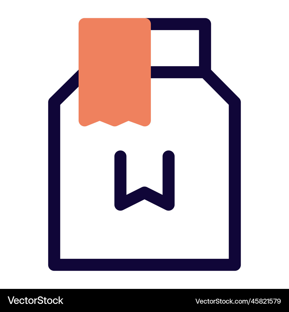 Sealed package of nutritious whey powder Vector Image