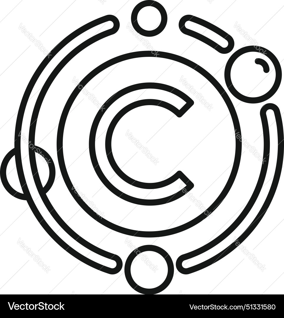 Abstract circular copyright symbol design Vector Image