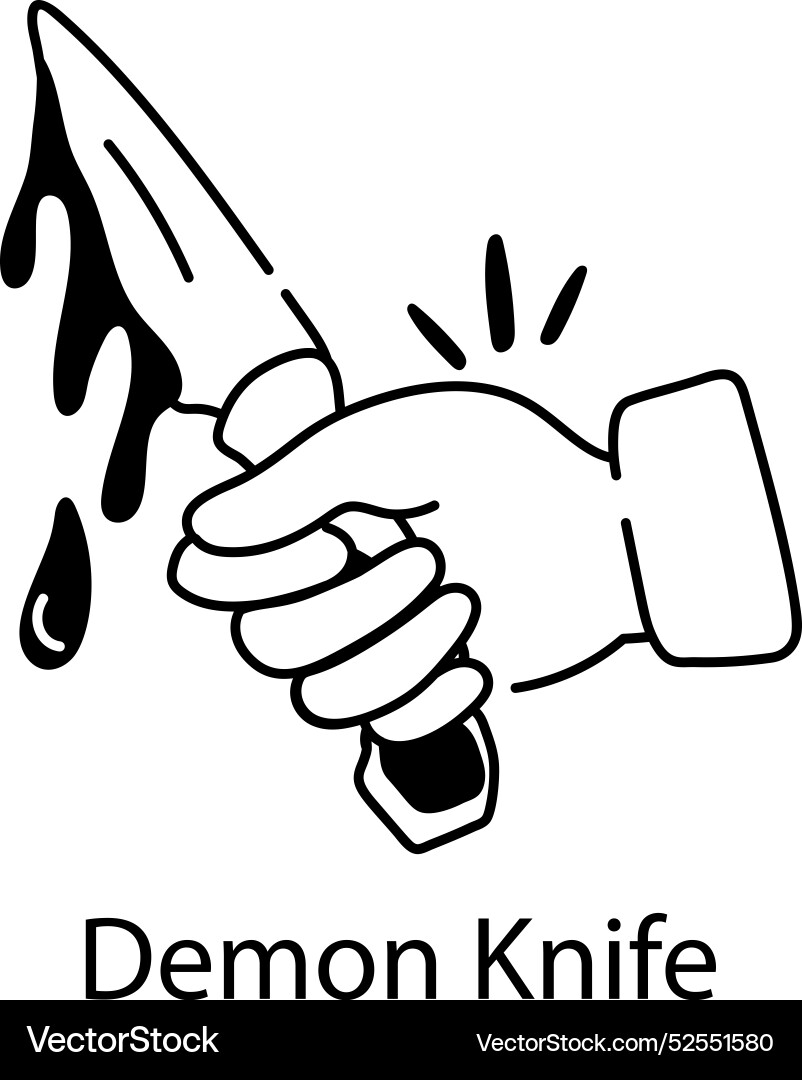 Demon knife Royalty Free Vector Image - VectorStock